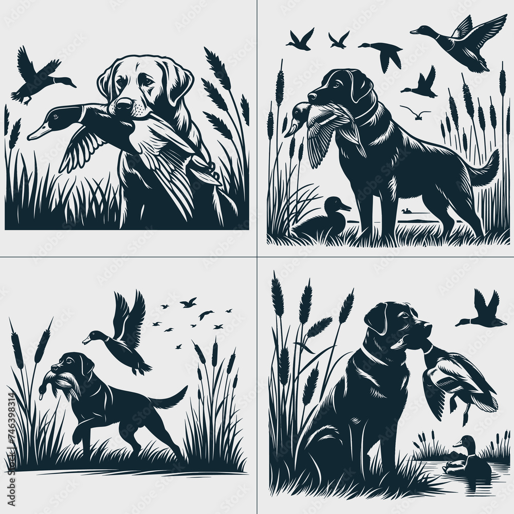 Duck Hunting Dog SVG File, Duck Hunter svg, Hunting Dog svg, Hunting ...