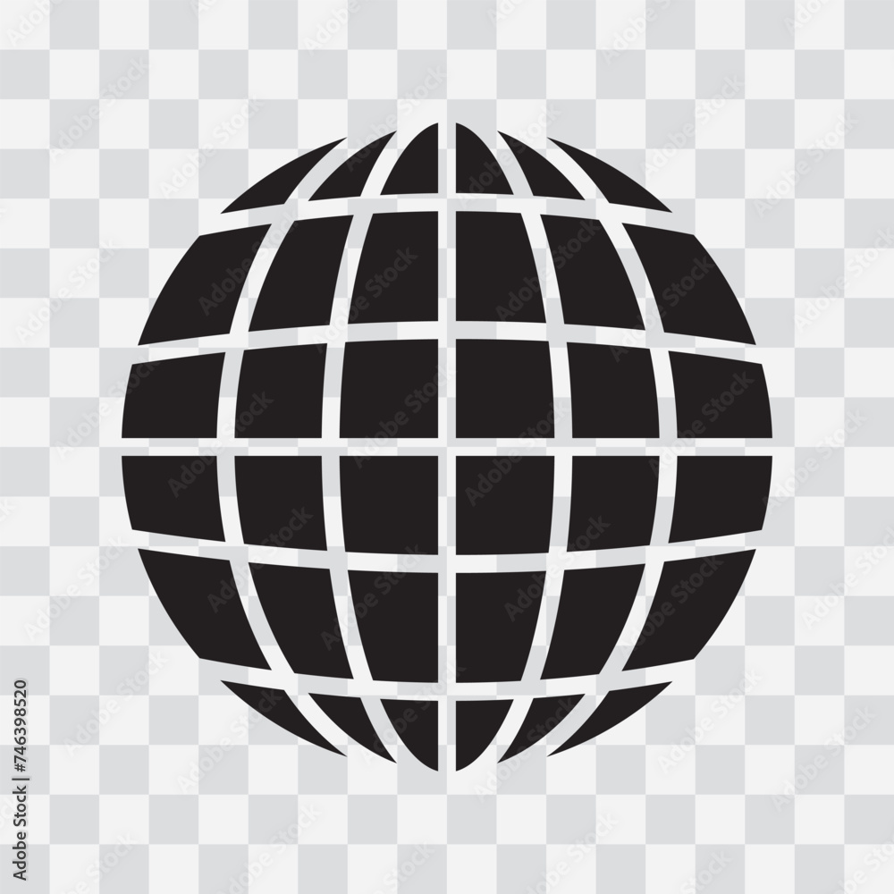 Earth silhouette icon, symbol, World icon, planet vector, Globe Icon ...