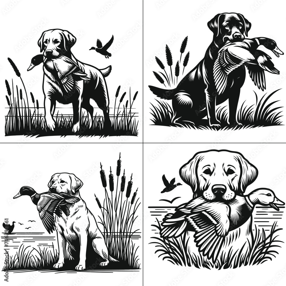 Duck Hunting Dog SVG File, Duck Hunter svg, Hunting Dog svg, Hunting ...