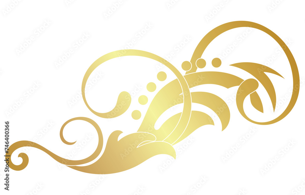 Vetor de Thin line vintage corner. Medieval period of the Victorian ...