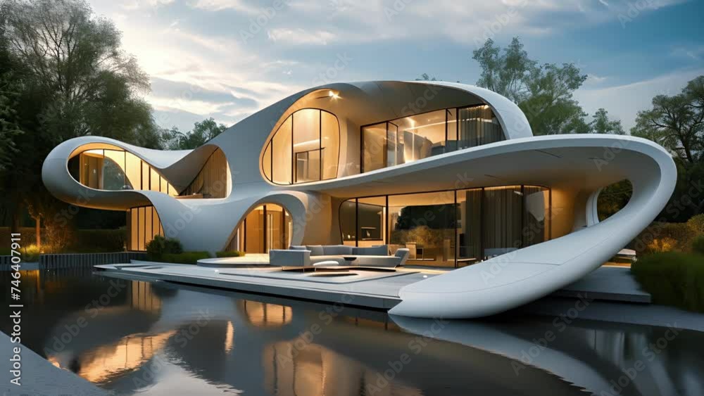 Prepare to be amazed by the dynamic fluid structures of this home which ...