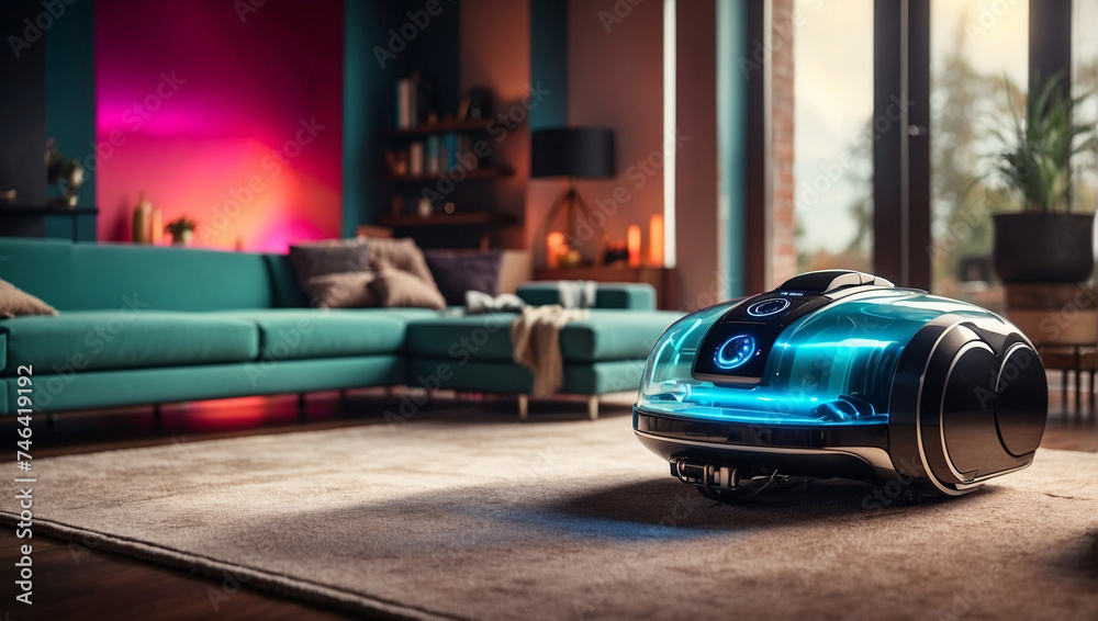 wireless futuristic vacuum hoover cleaning machine Stock Photo | Adobe ...