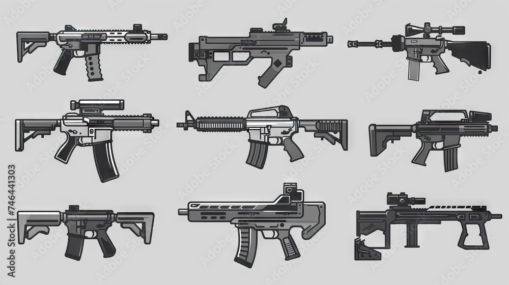 Submachine Gun, Machine Pistol, and Personal Defense Weapon (PDW). Gun ...