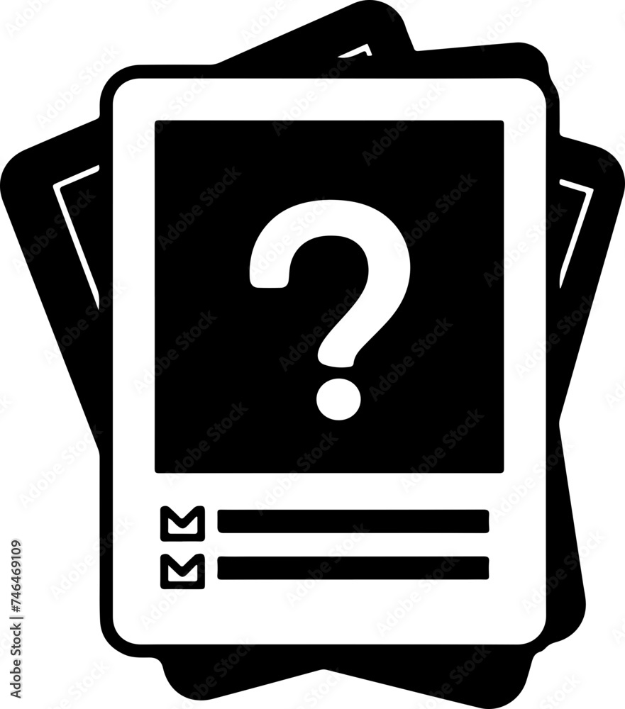Mystery Card Silhouette with Question Mark Ideal for Concepts of Chance ...