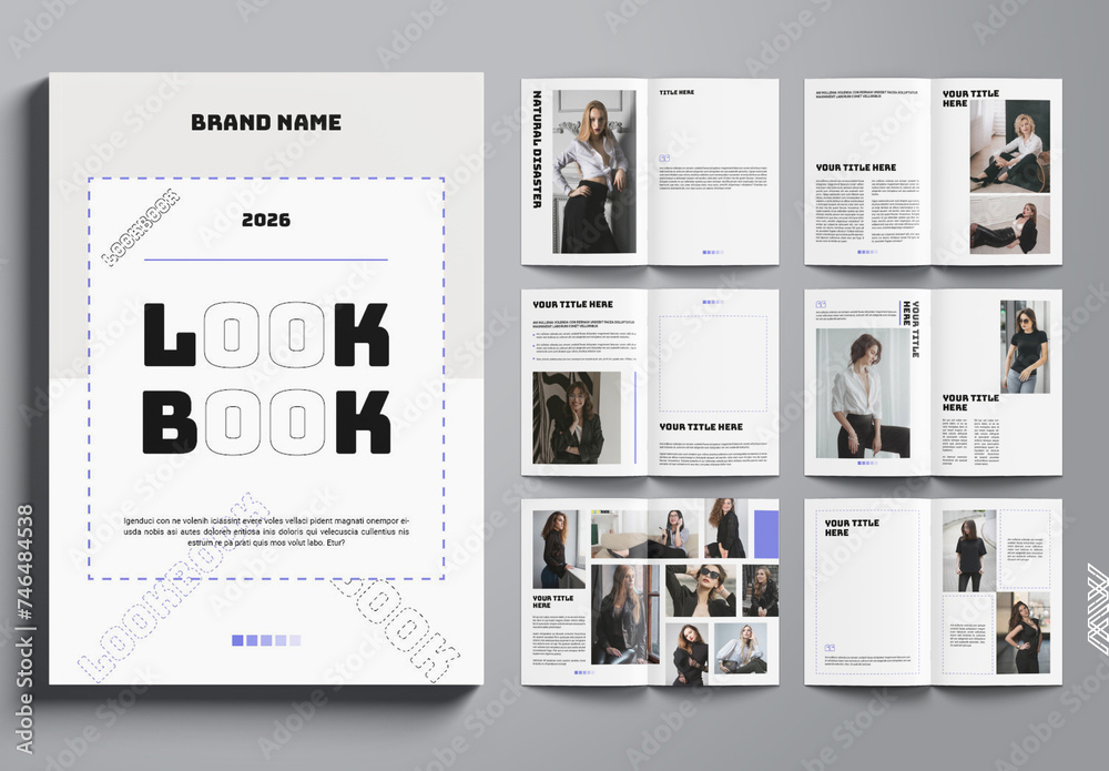 Look Book Template Layout Stock Template | Adobe Stock