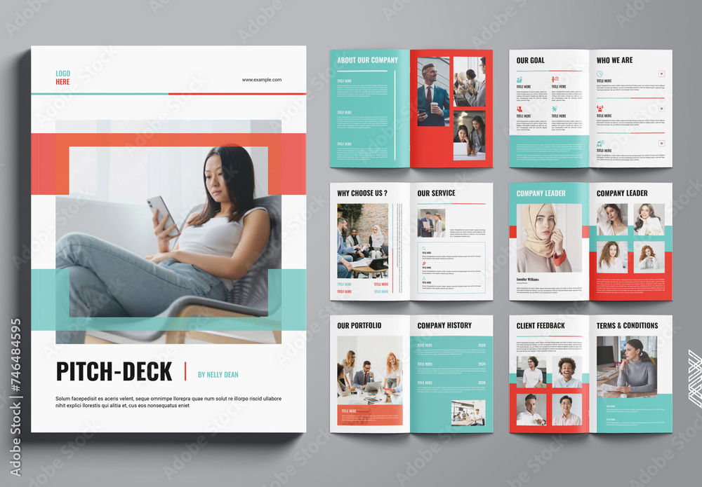 Pitch Deck Brochure Template Design Stock Template | Adobe Stock