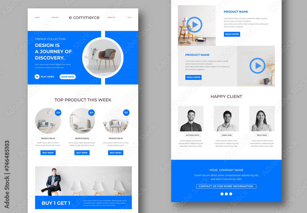 Creative Email Newsletter Layout Stock Template | Adobe Stock