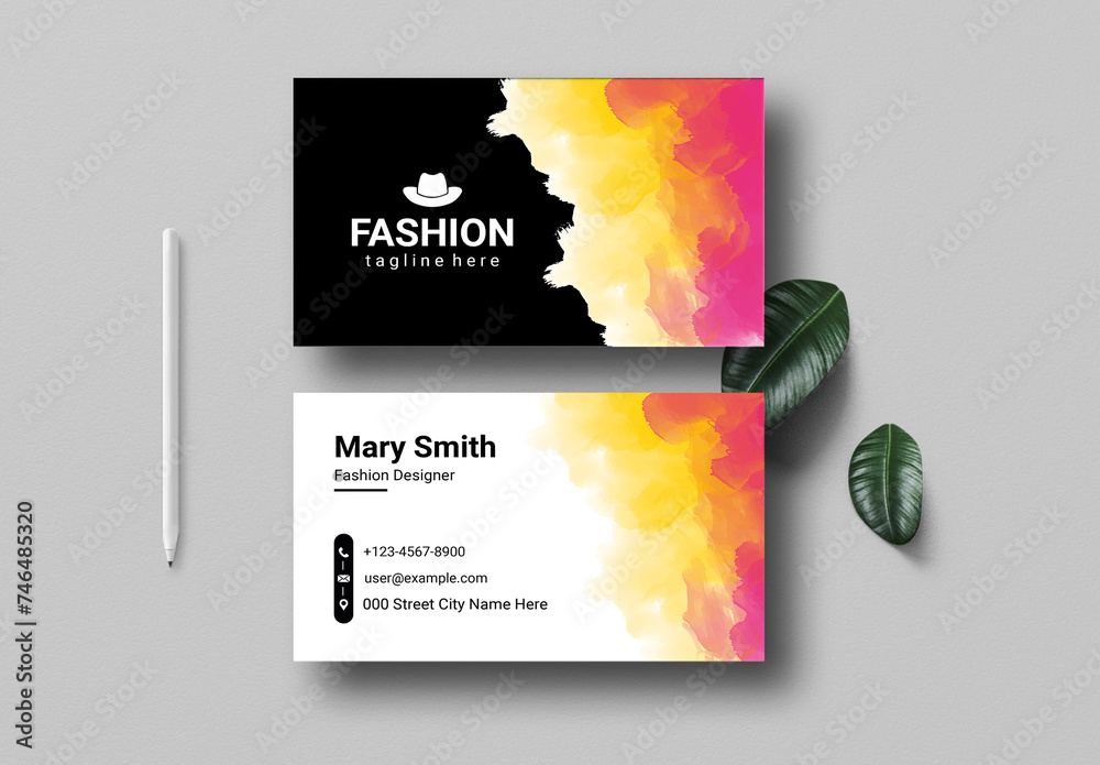 Fashion Business Card Design Stock Template | Adobe Stock