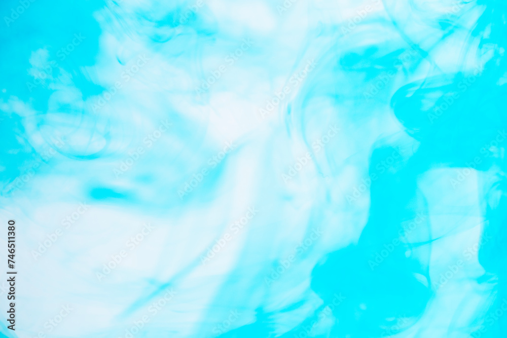 water soluble blue photograph There are patterns created by the flow of ...