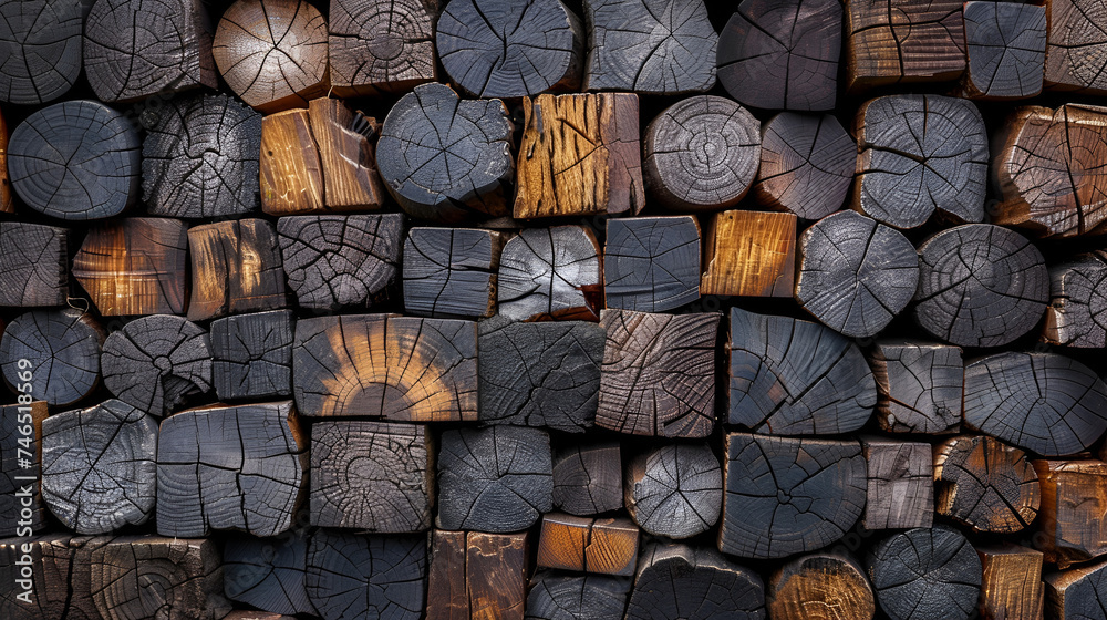 Seamless pattern with cutted wood log wallpaper background design ...