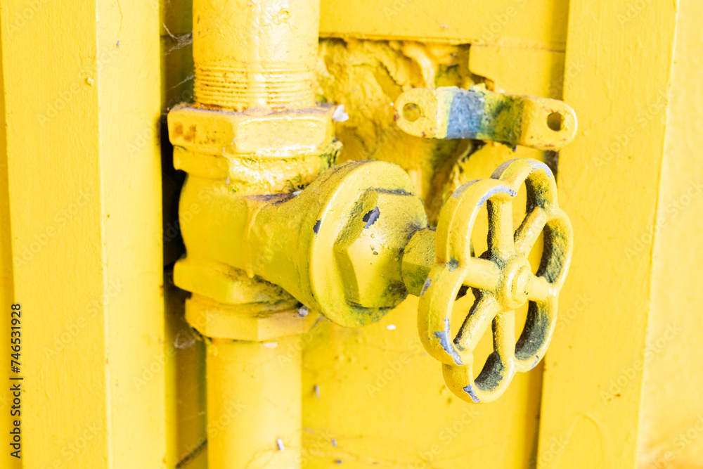 wall mounted hydrant tap, industrial Stock Photo | Adobe Stock