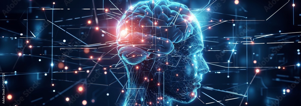 Generative AI image of Machine learning reaction and ai artificial ...