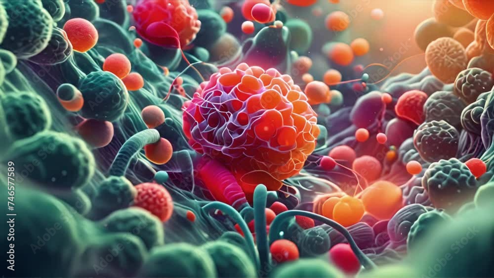 conceptual Representation of Cancer or malignant cells how it spreads ...