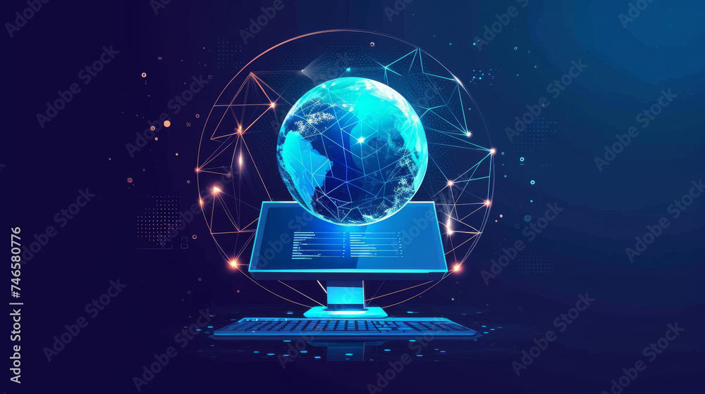 Generative AI image of promotion of the website on the Internet ...