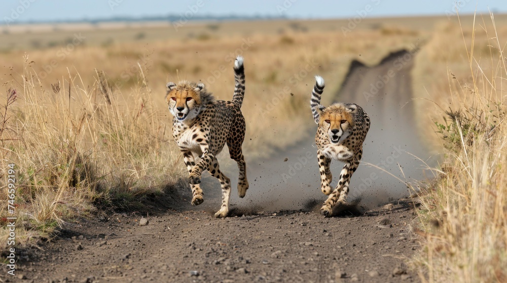 Cheeta in the Grasslands. Capturing the Essence of Africa's Majestic ...