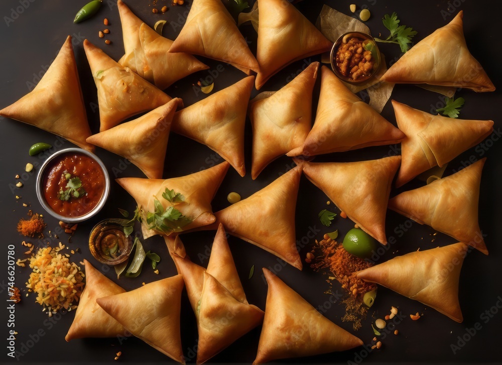 Vegetarian Samosas: Traditional Indian street food, also known as ...