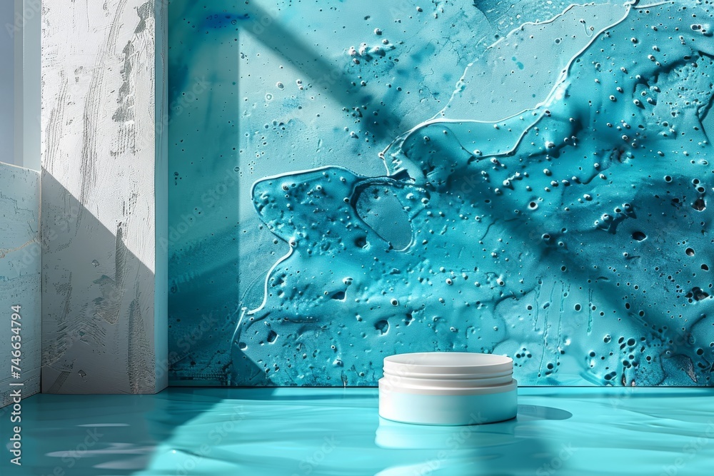 Facial glamour skin care cream. Skincare treatment products: model ...