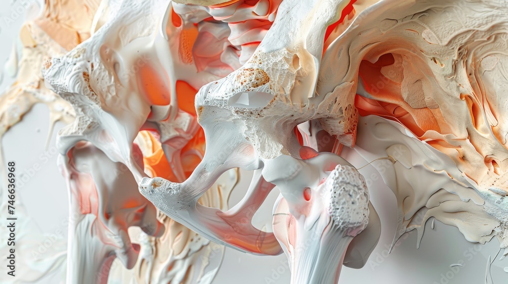 An abstract composition showcasing the complexity of human bone ...