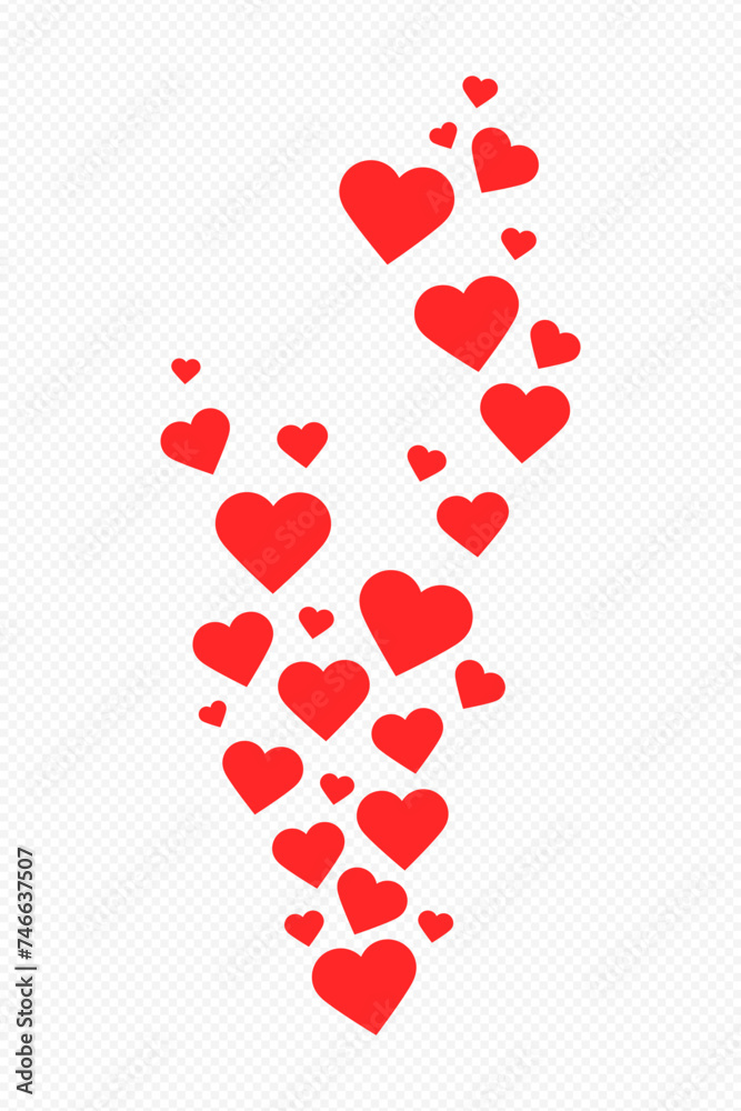 Social media likes reaction symbol on transparent background Stock ...