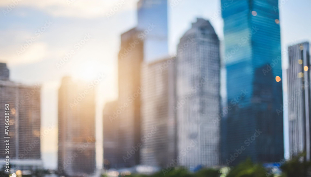 Abstract blurred cityscape, symbolic of urban dynamism and anonymity ...