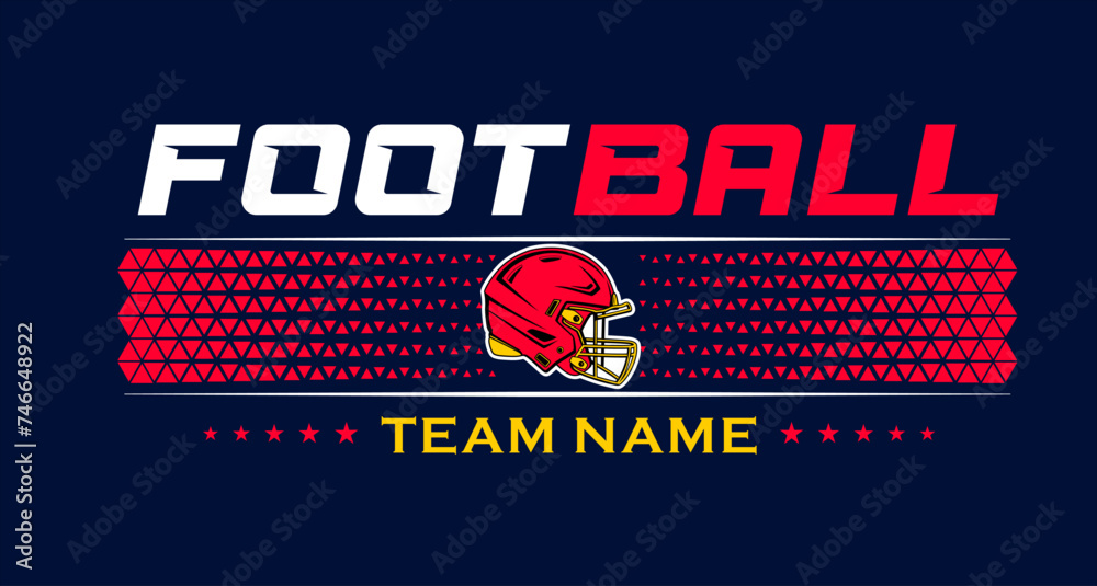 American football team fan vector clipart. Banner, card, flyer, t shirt ...