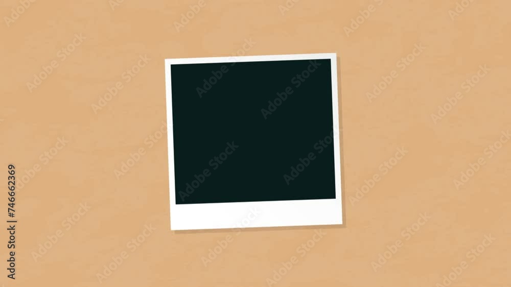Polaroid Instant Picture Empty Photo Frame Drop in Out Animation on ...
