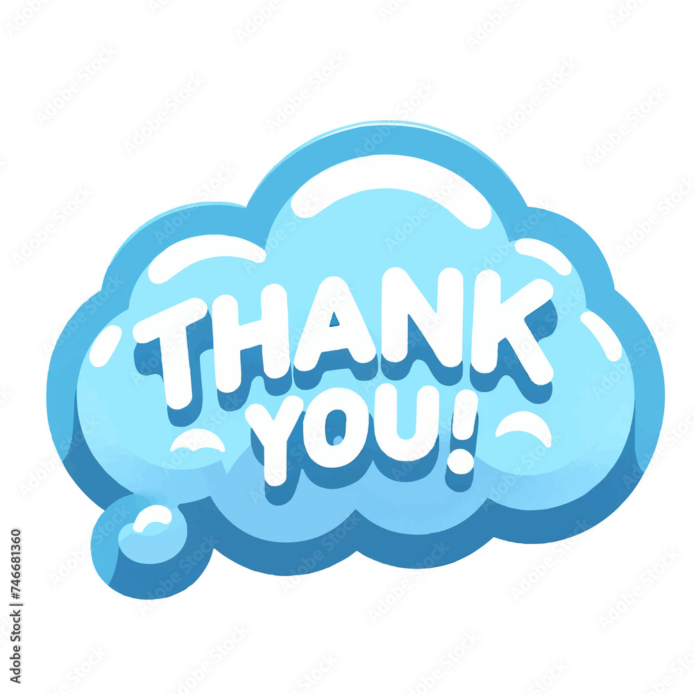 Eye-Catching Blue Speech Bubble Appreciation Message – 'Thank You ...