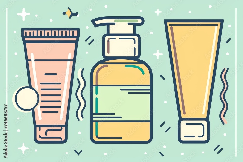 Facial muscle pain relief cream skin care cream. Skincare treatment ...