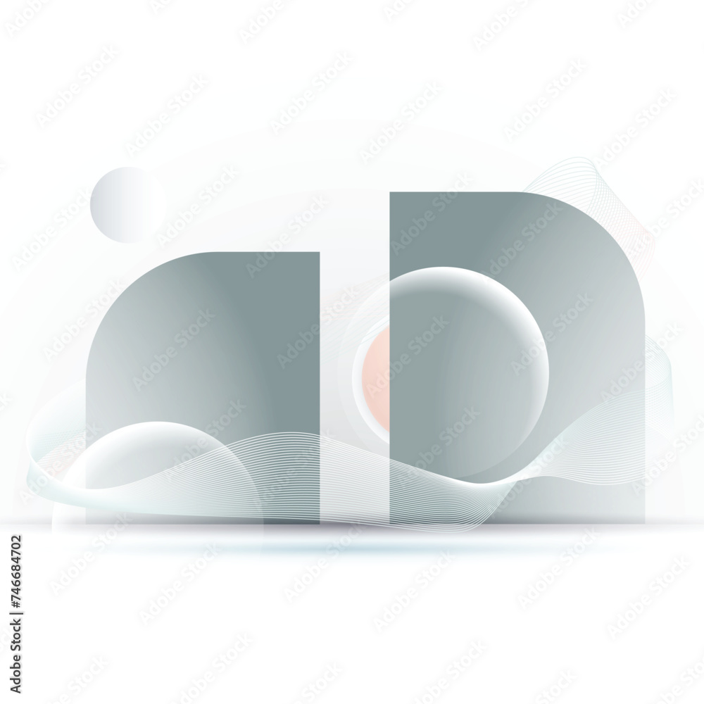 A minimalistic abstract background, geometric shapes with ample white ...