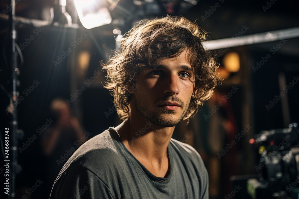 Person directing a movie scene modern generative ai technology Stock ...