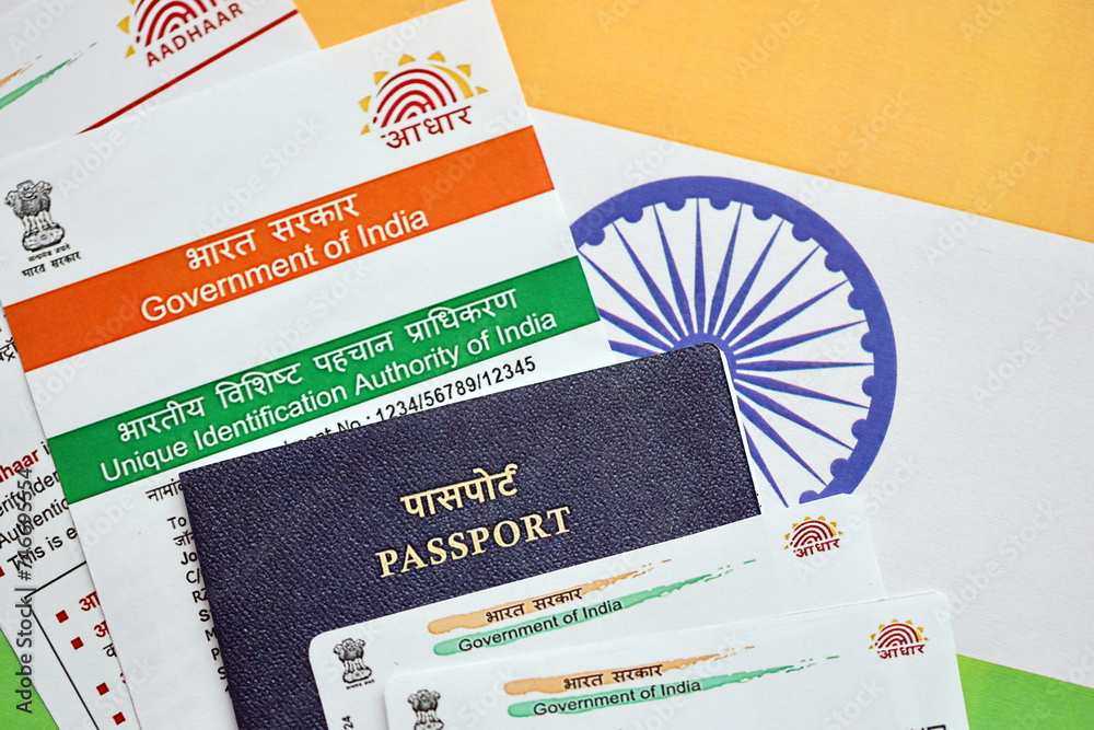 Indian Aadhaar card from Unique Identification Authority of India and ...