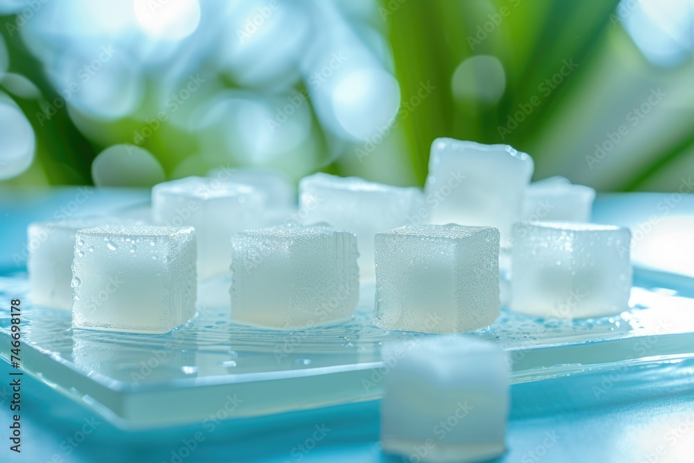 Nata de coco. coconut gel. chewy. traditional Filipino dish. Thai food ...