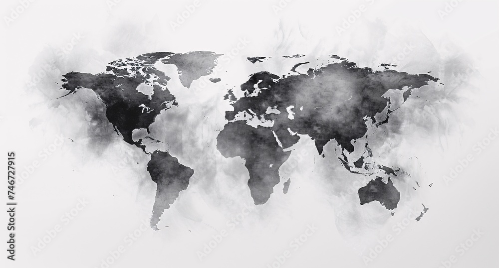 3D world map illustration Stock Illustration | Adobe Stock