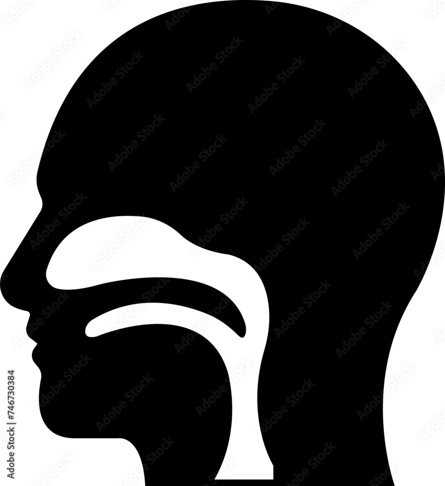 Human throat icon Simple vector, Human organ throat ,nose flat icon ...