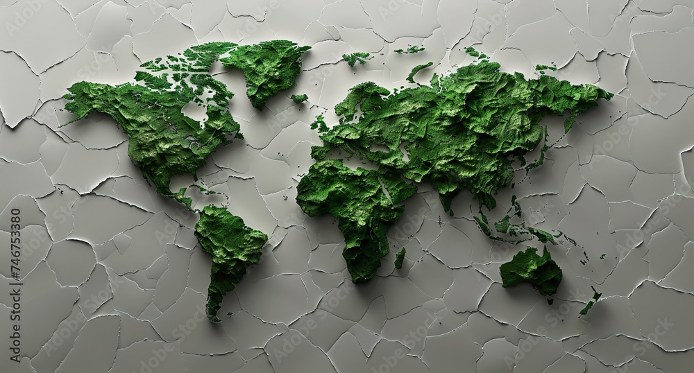 3D world map illustration Stock Illustration | Adobe Stock
