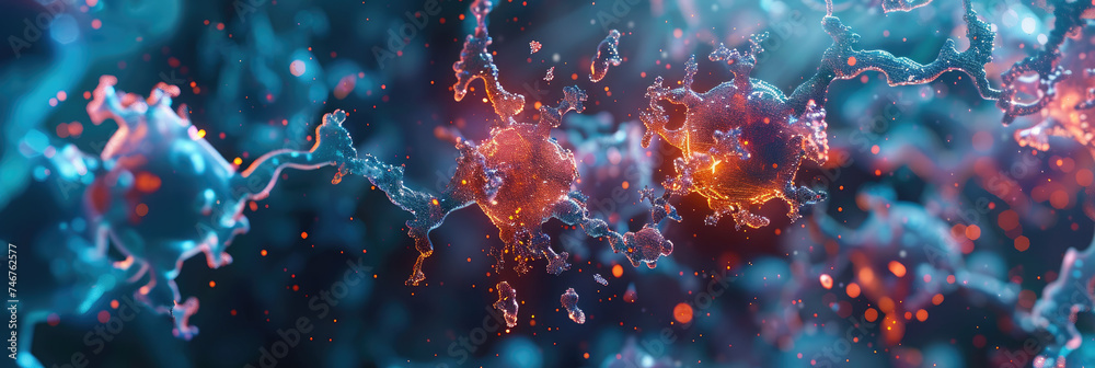 Abstract depiction of global data network - A digital illustration ...