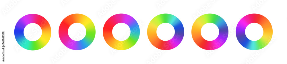 Rainbow radial gradient swirl of colors in circle, spectrum. vibrant ...