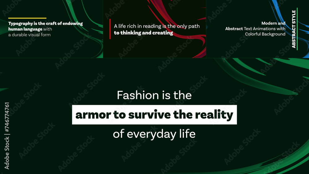 Modern and Clean Text Animations | 4 Different Styles | with Colorful ...