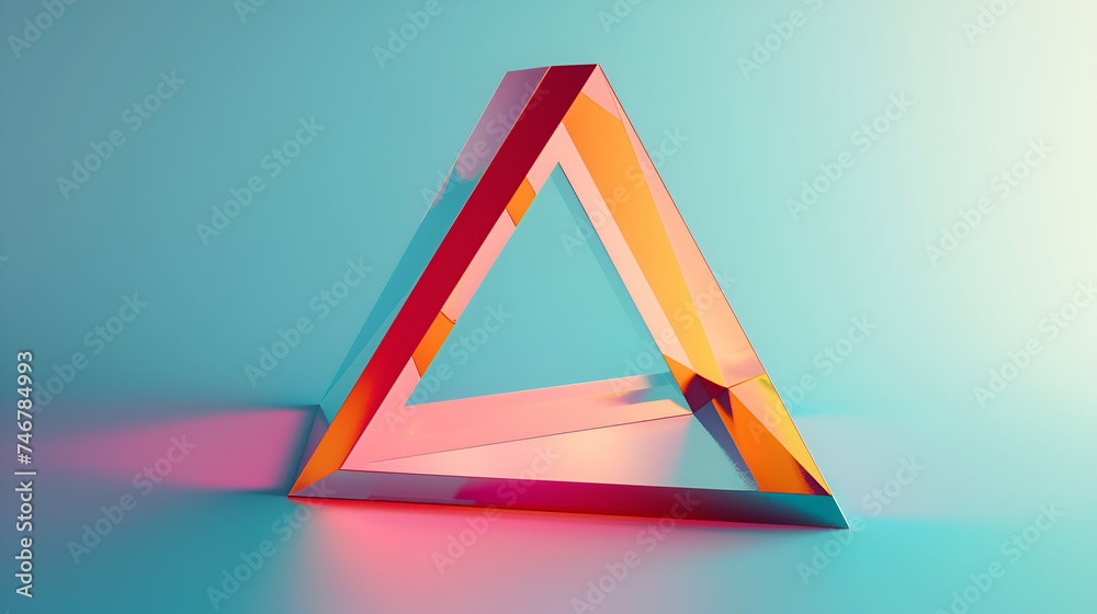 A single inverted triangle, rendered with simplicity and elegance in a ...