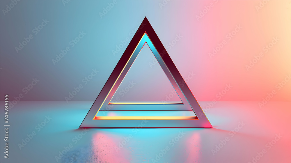 One inverted triangle, crafted in a minimalist flat vector design, its ...