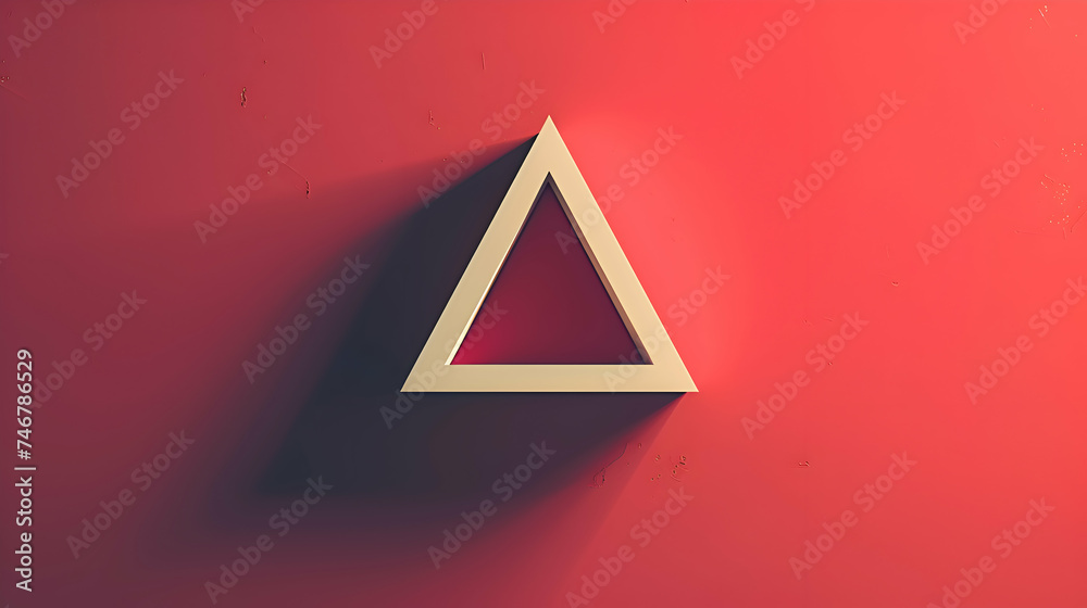 One simple upside down triangle, portrayed in a flat vector format, its ...