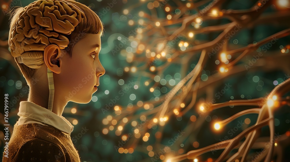 The concept of the brain and nervous system illustrates the intricate ...