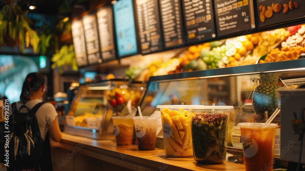 menu board with different Mangonada variations, enticing customers with ...