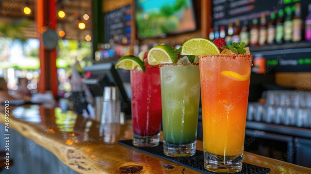 menu board with different Mangonada variations, enticing customers with ...