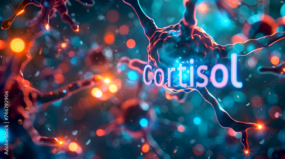 Cortisol word amidst neural activity, hormone influence on brain ... Cortisol word amidst neural activity, hormone influence on brain ...
