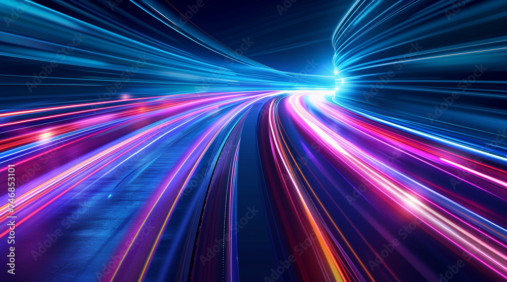 Abstract light background City road light, night highway lights ...