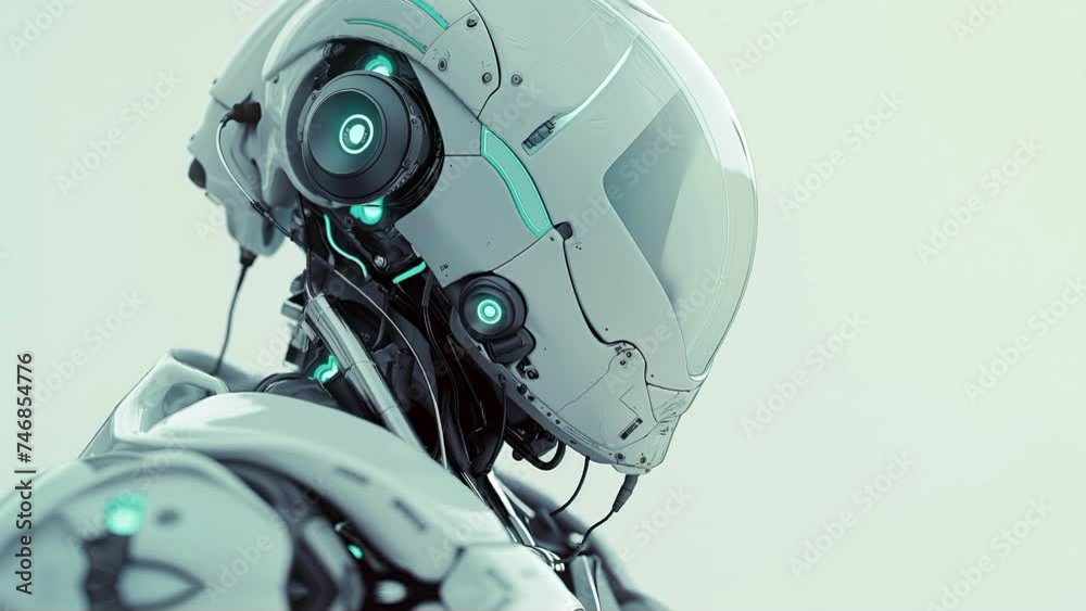 robot cyborg - black and white robot - screen robot arm - robot cyborg ...
