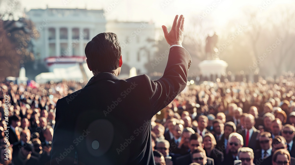 Presidential Inauguration: Newly Elected President Taking the Oath of ...