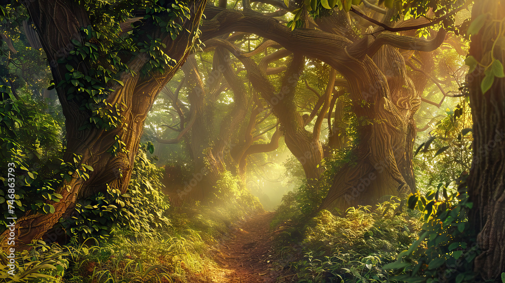 Mythical Forest Set with Talking Animals, Hidden Clearings, and ...