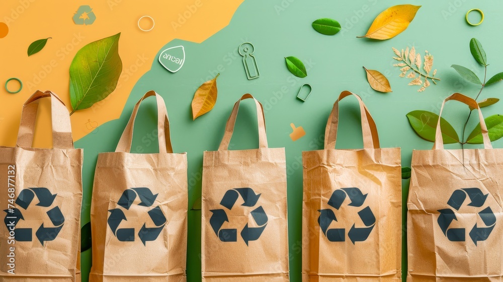 Eco friendly biodegradable plastic bags collection with universal ...